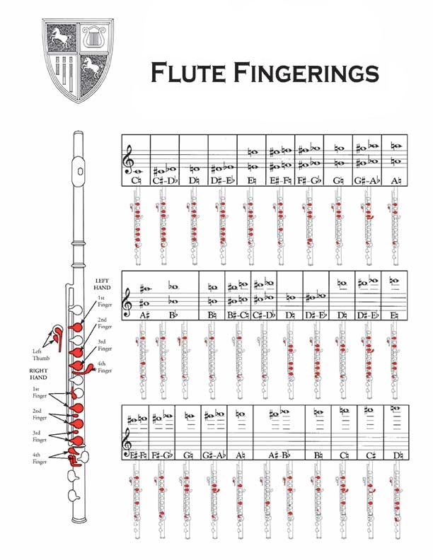 Fingering Charts for the Flute - www.theTuningNote.com